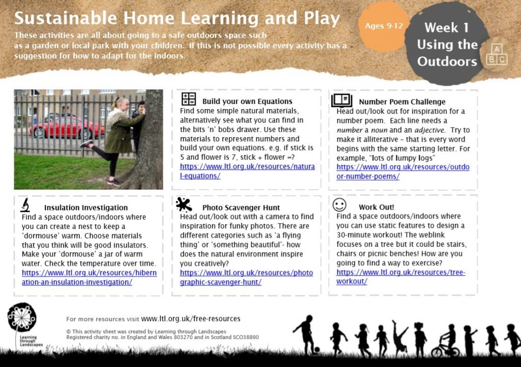 Outdoor learning at home | Week 1 | Early Years